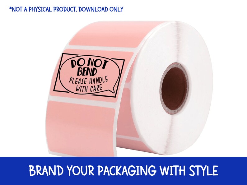 Do Not Bend #2 PNG Download Label Thermal Printer | Sticker Packaging ...