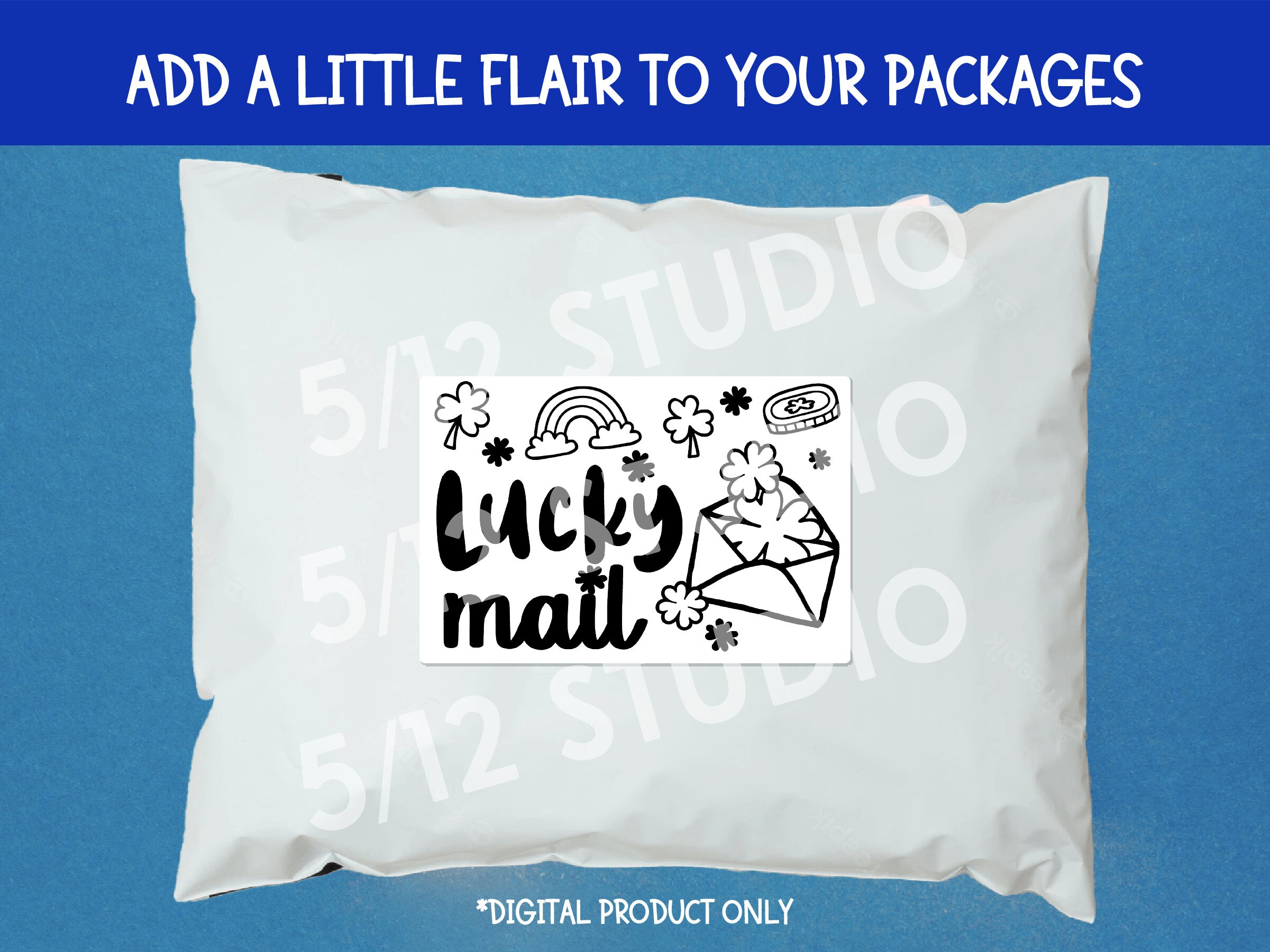 Lucky Mail PNG Download Label for Thermal Printer | Sticker Packaging ...