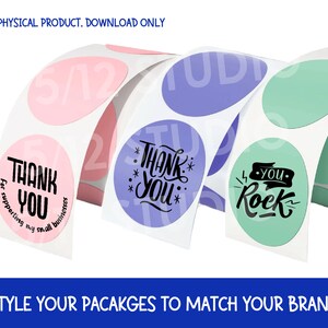 Thank You Bundle 1 PNG Thermal Printer | Label for Packaging | Download ...
