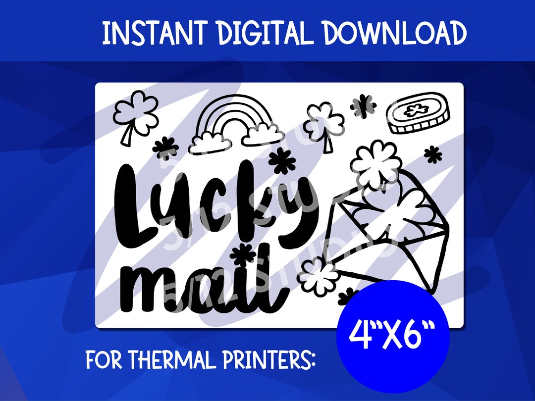 Lucky Mail PNG Download Label for Thermal Printer | Sticker Packaging ...