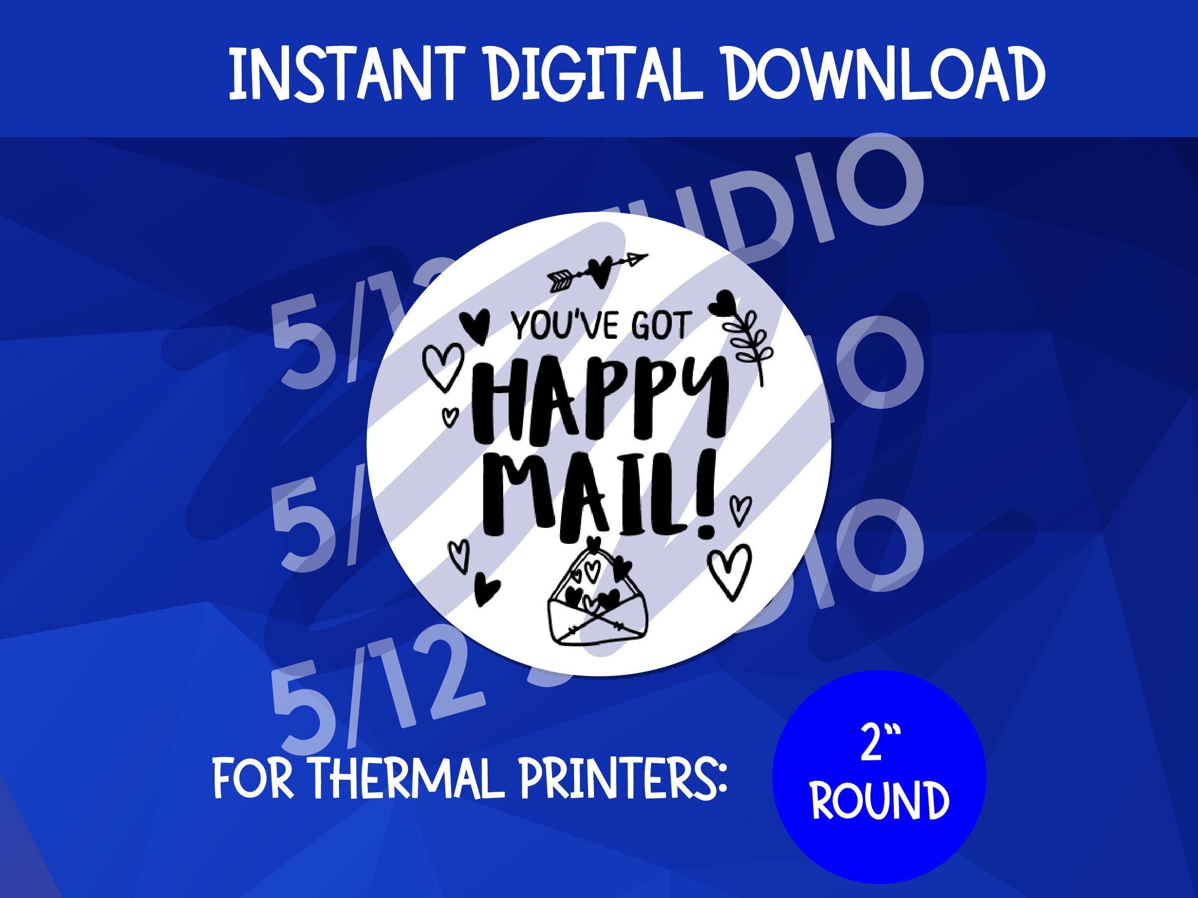 Valentine's Day Happy Mail PNG | Packaging Label Download | Download ...
