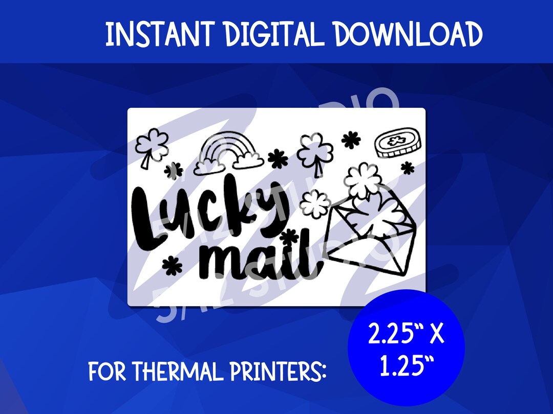 Lucky Mail PNG Download for Thermal Printer | Sticker Packaging ...