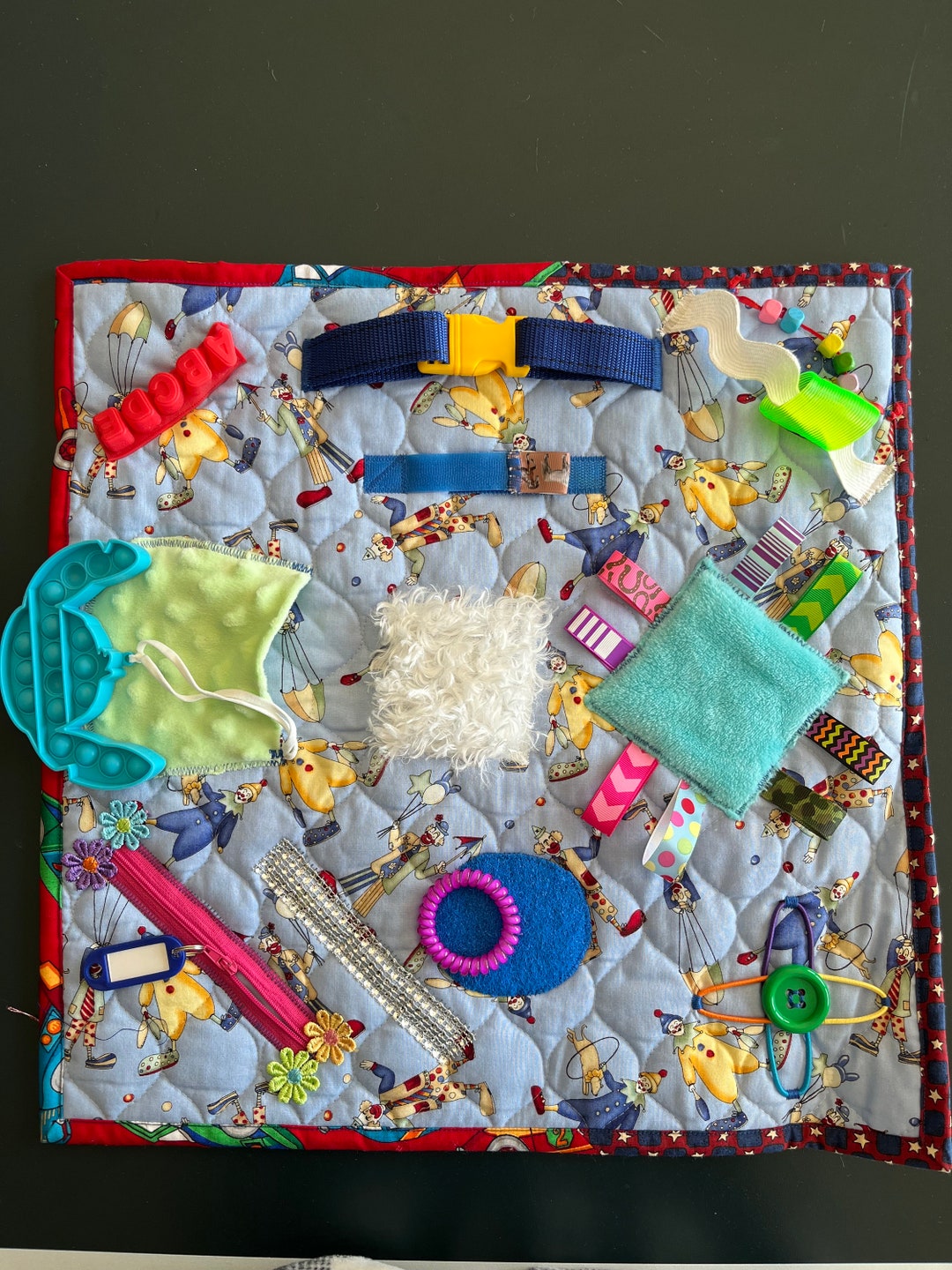 Jumbo Circus Fidget Quilt, Sensory, Activity Quilt, Alzheimer's, Stroke ...