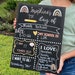 Boho Rainbow Back to School Chalkboard Sign, Rainbow Milestone Board ...