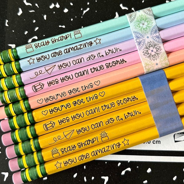 Motivational Pencils - Etsy