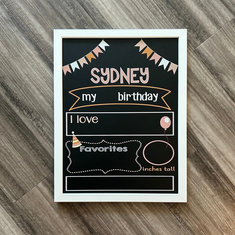 Kids Birthday Sign - Etsy