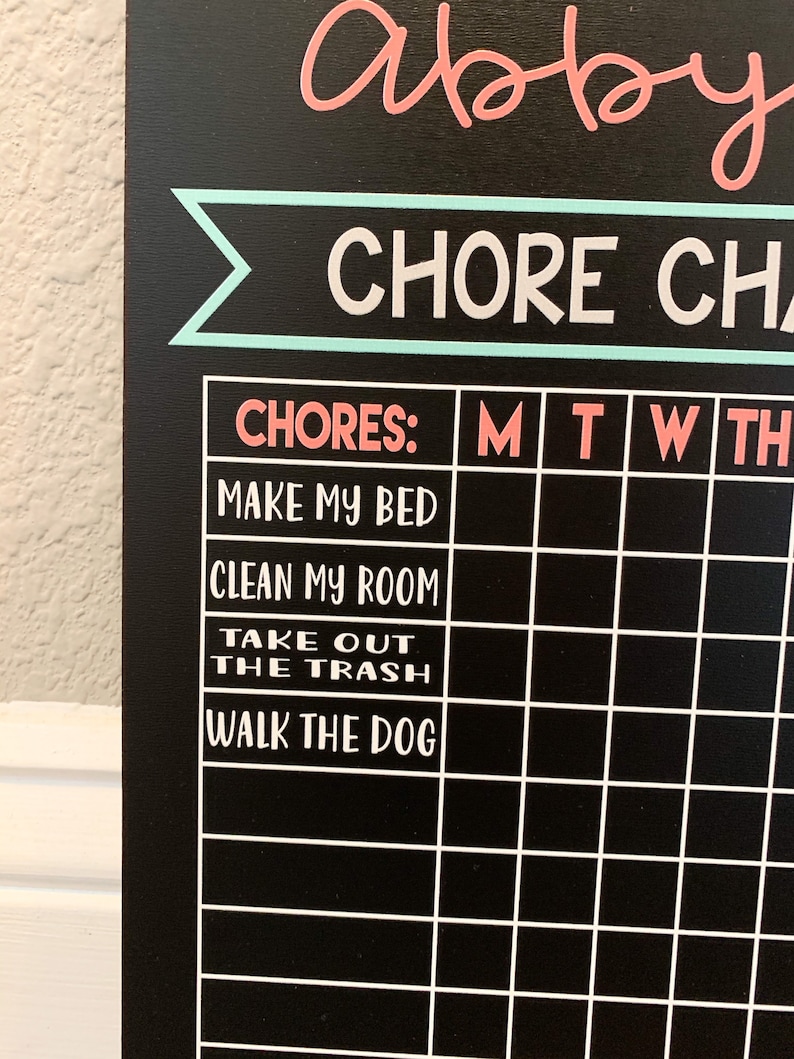 Reusable Personalized CHORE CHART Custom Chore Chart for - Etsy