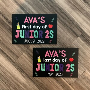 Personalized First Day of School Sign, Last Day of School Board, Back ...
