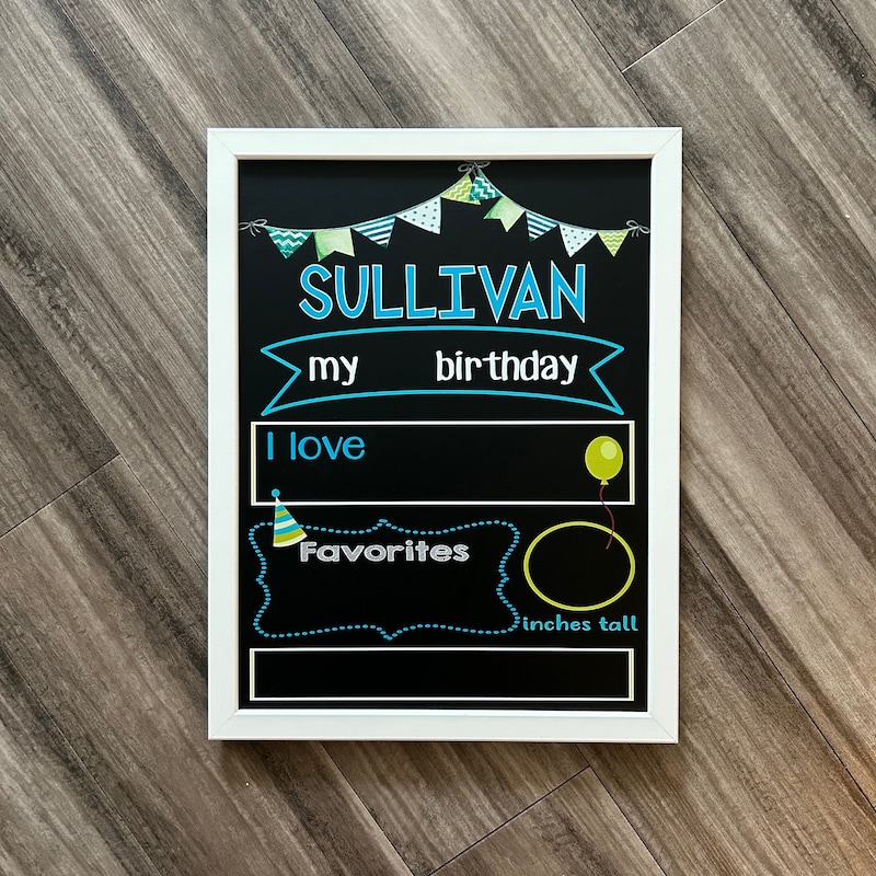 Birthday Chalkboard Sign - Etsy