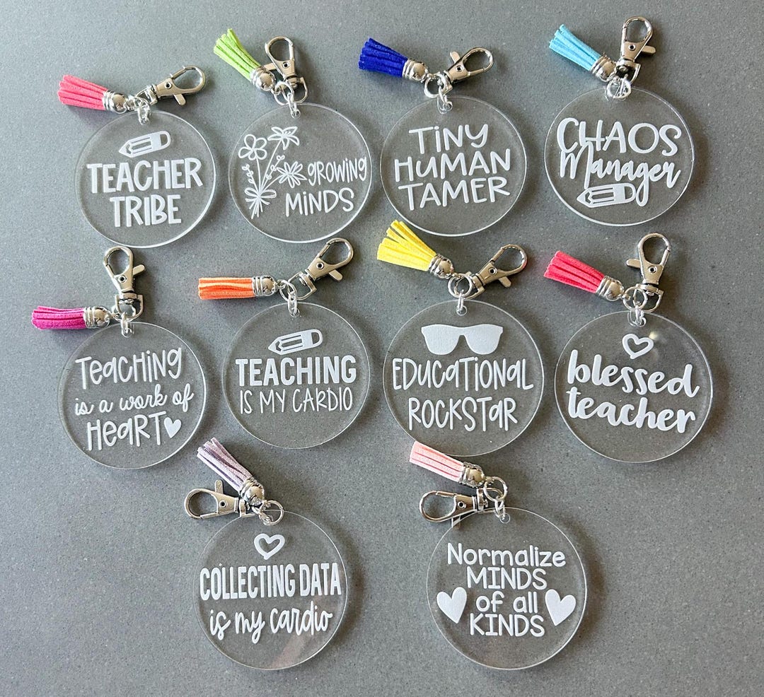 Teacher Keychains, Teacher Gift Keychain, Teacher Bag Tag, Teacher ...