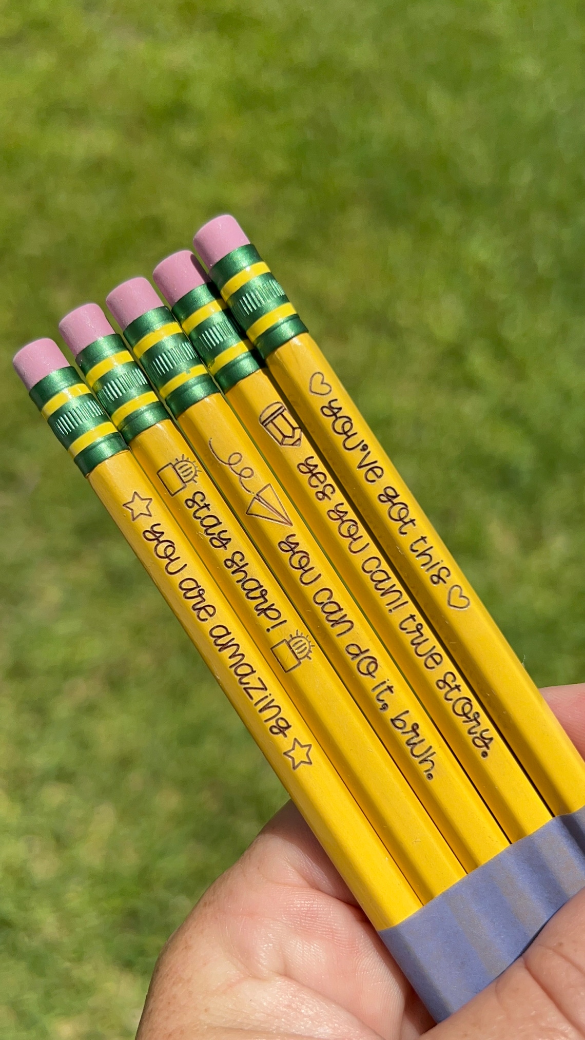 Motivational Pencils, Positivity Pencils, Engraved Pencils, Back to ...