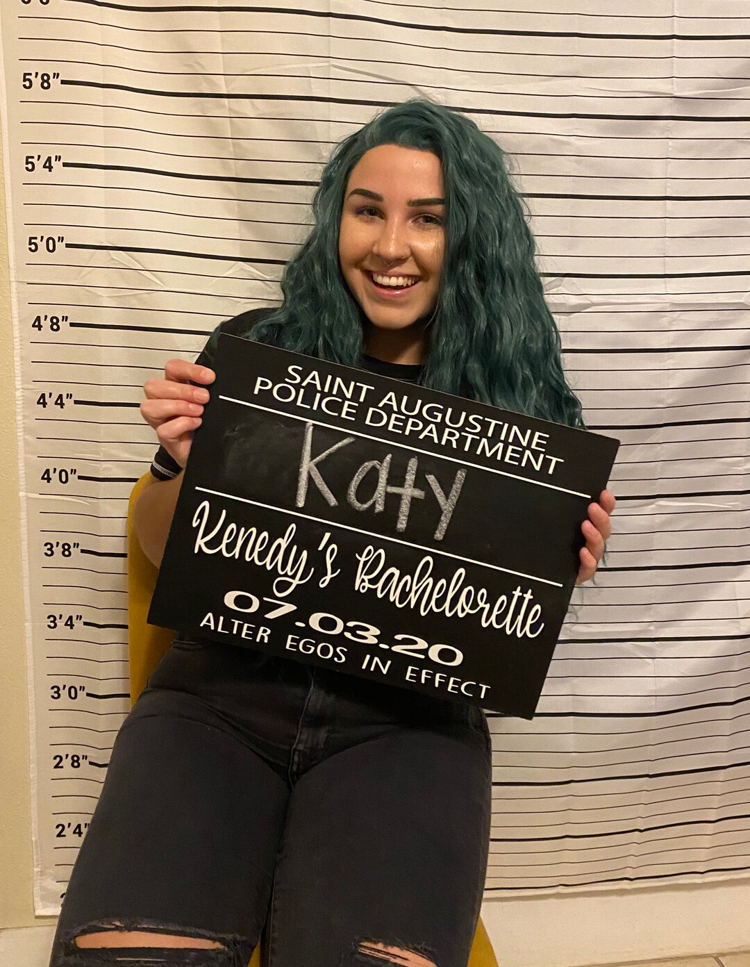 Bachelorette Party Mug Shot Sign, Personalized Party Signs for ...