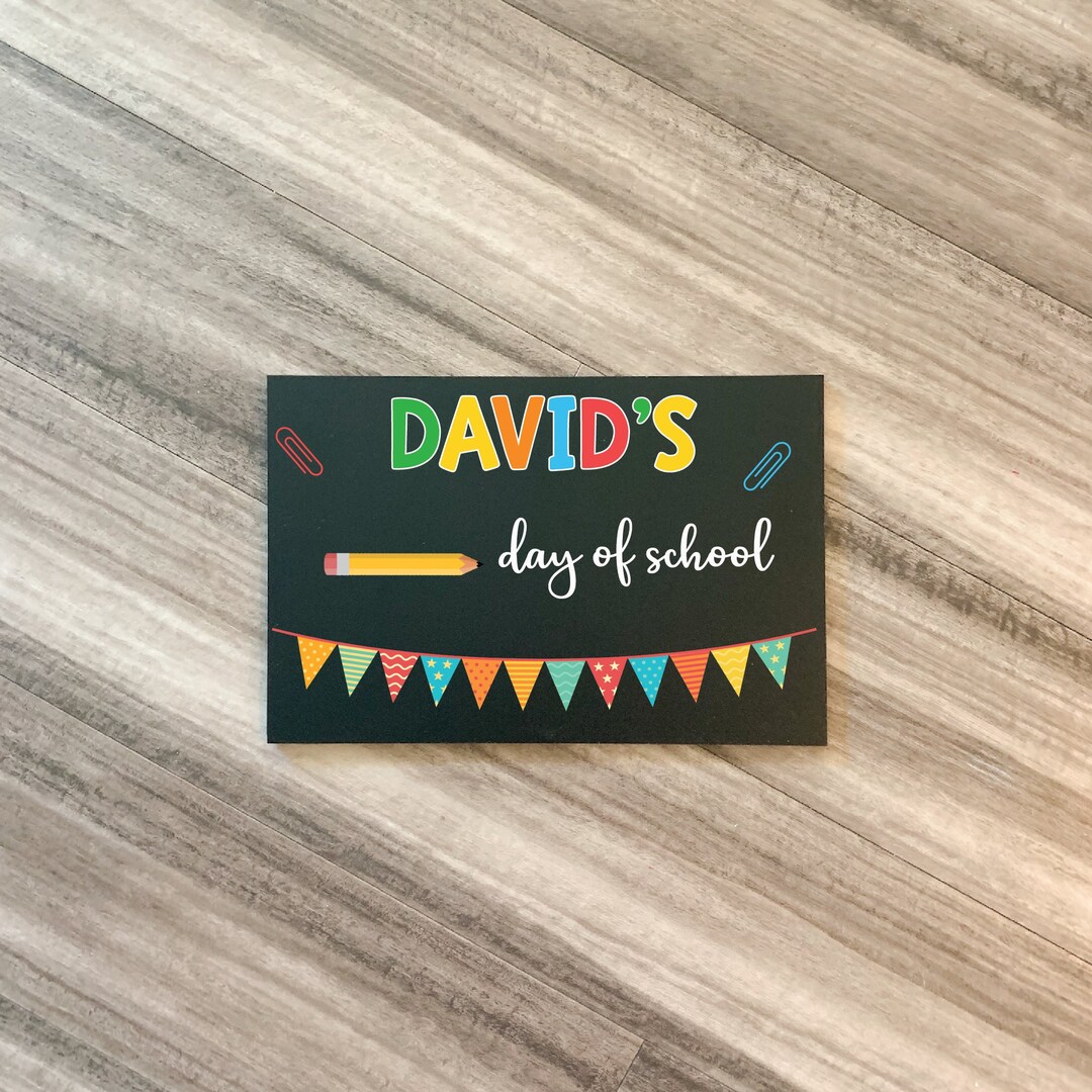 Personalized School Chalkboard Sign, Back to School Chalkboard Sign ...