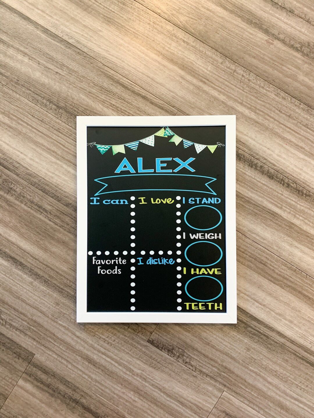 Baby Milestone Chalkboard, Baby Stat Board, Baby Milestone Board ...