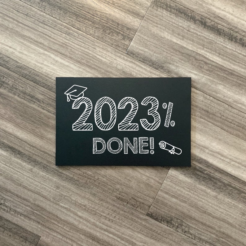 2024% Done Sign, Class of 2024 Sign, Graduation Photo Props, Graduation ...