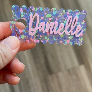 Tumbler Cup Name Tag, Tumbler Name Plate, Scalloped Name Tag for ...