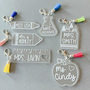Teacher Keychain Personalized, Teacher Key Chains, Teacher Gift ...