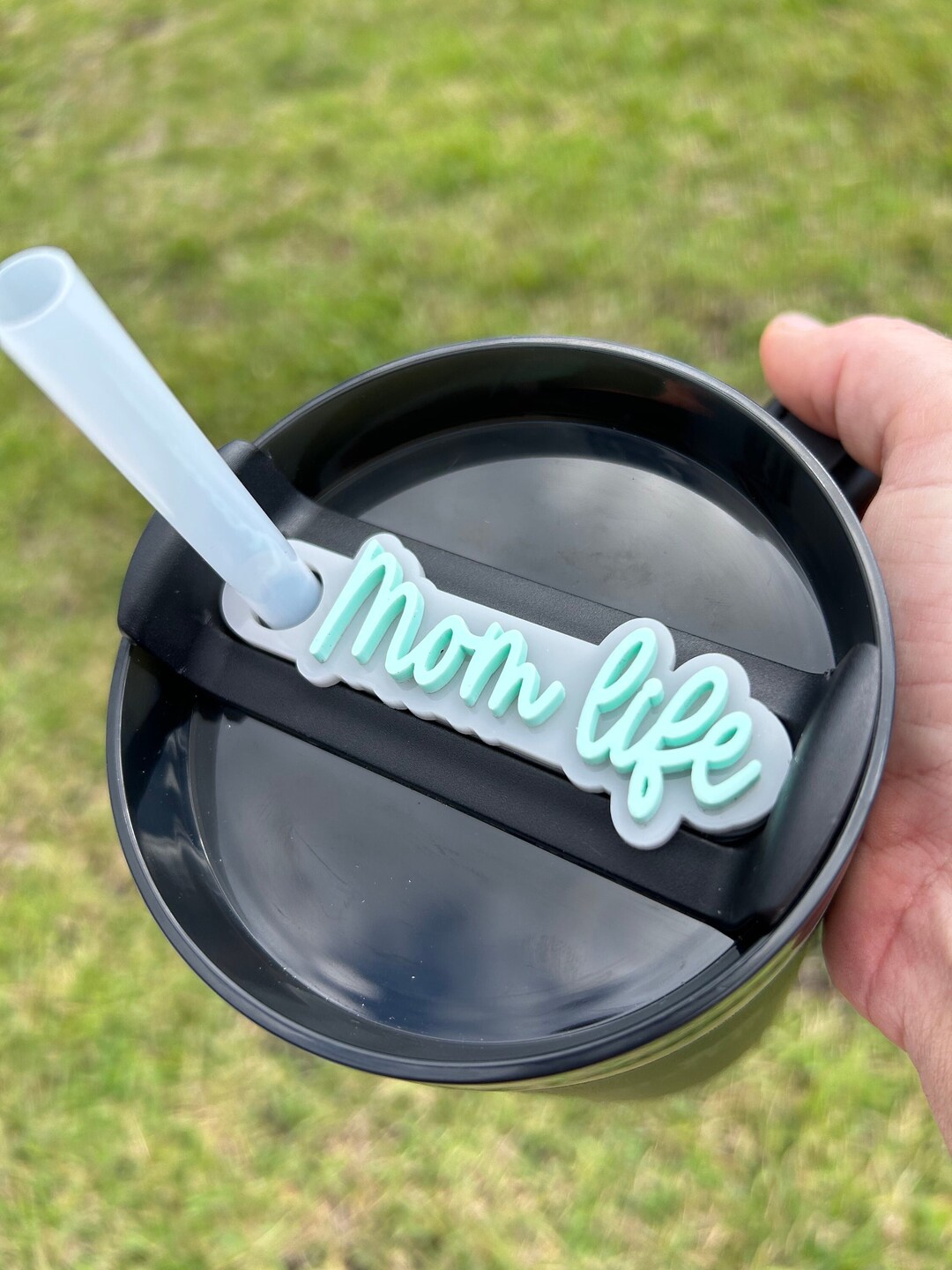 Mom Life Name Tag for Tumbler Lid, Tumbler Cup Accessories, Acrylic ...