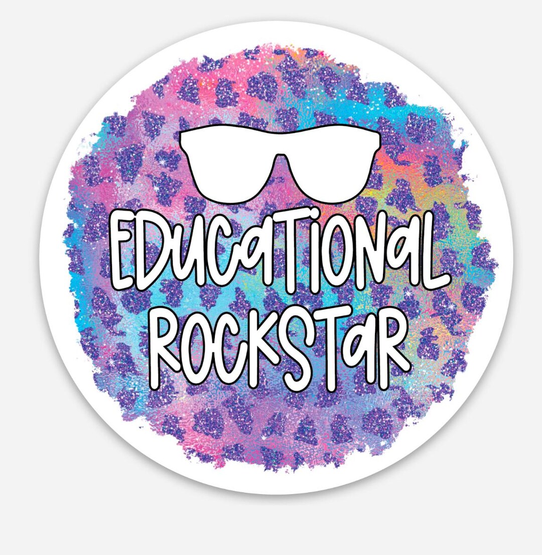 Educational Rockstar Sticker, Teacher Sticker, Teacher Decal for Laptop ...
