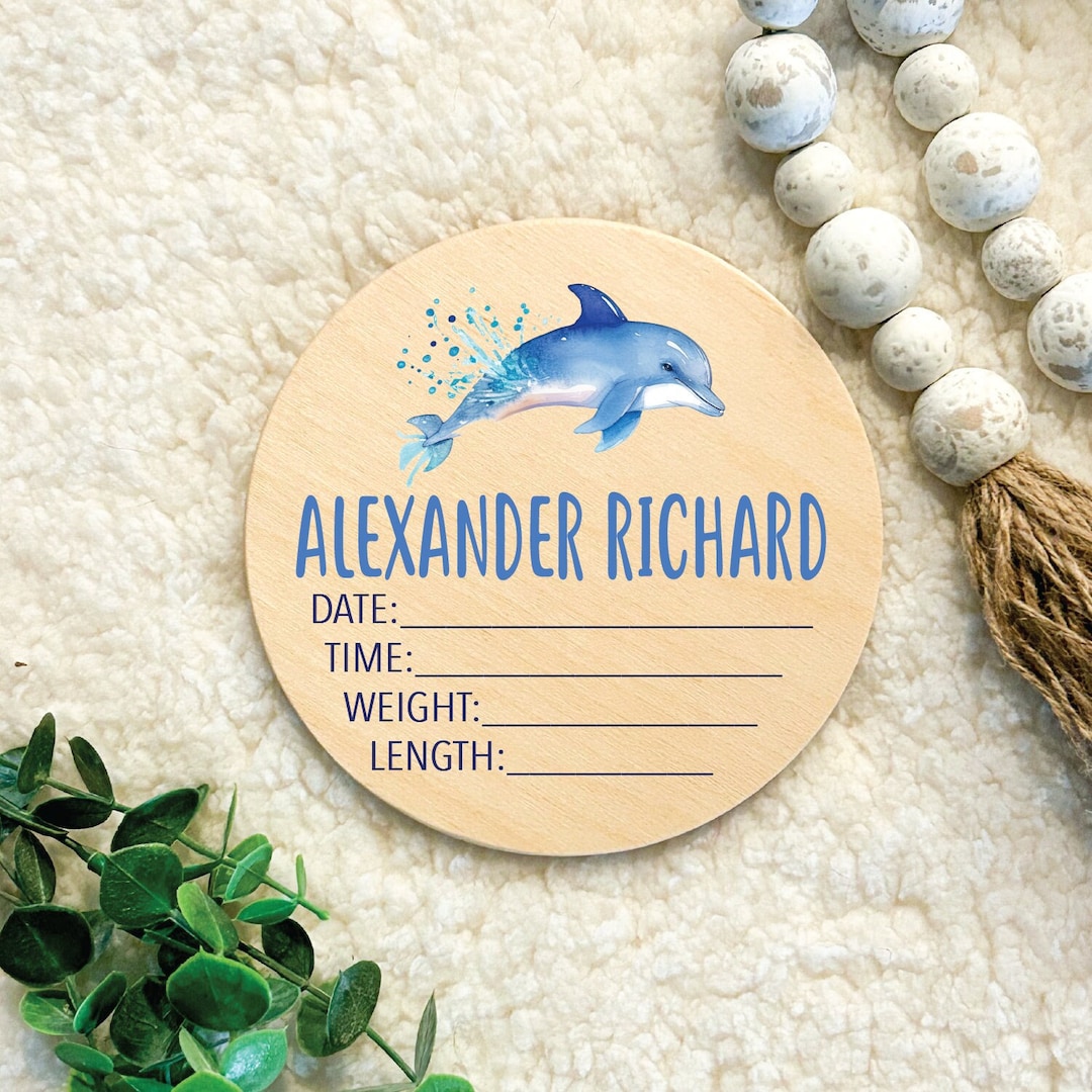 Baby Announcement Sign for Hospital, Personalized Baby Name Sign, Wood ...