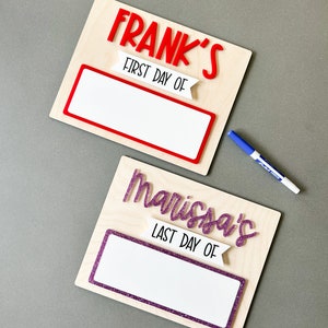 Personalized First and Last Day of School Sign: Reusable Photo Prop - Etsy
