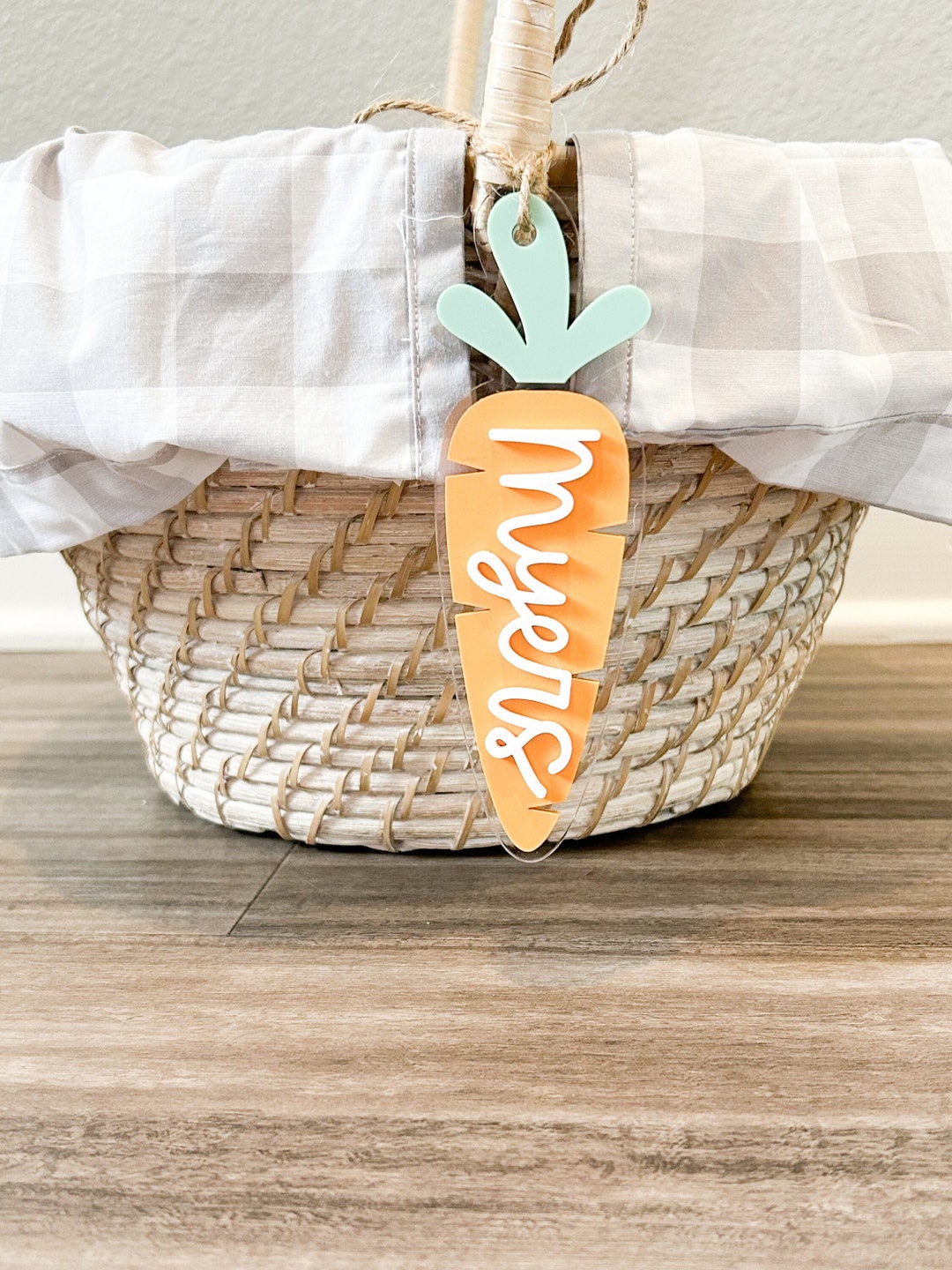 Personalized Carrot Easter Basket Tag, Personalized Easter Basket Tags ...