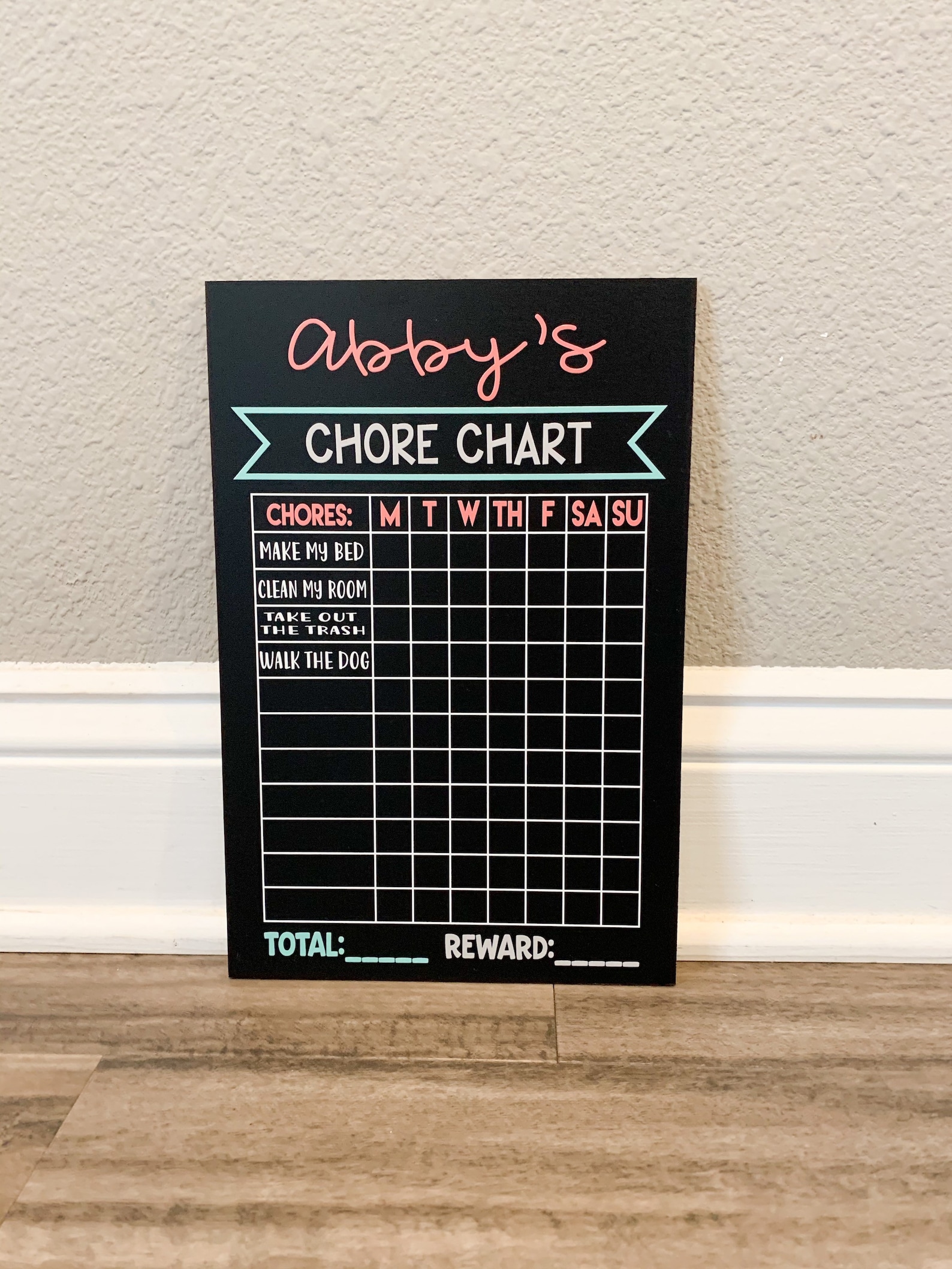 Reusable Personalized CHORE CHART Custom Chore Chart for - Etsy