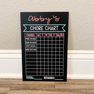 Reusable Personalized CHORE CHART, Custom Chore Chart for Kids, Kids ...