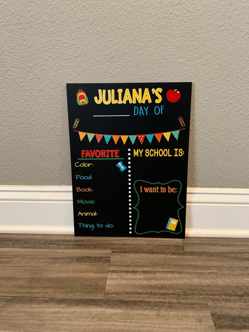 Back to School Chalkboard Sign Milestone and Favorites Chalk | Etsy