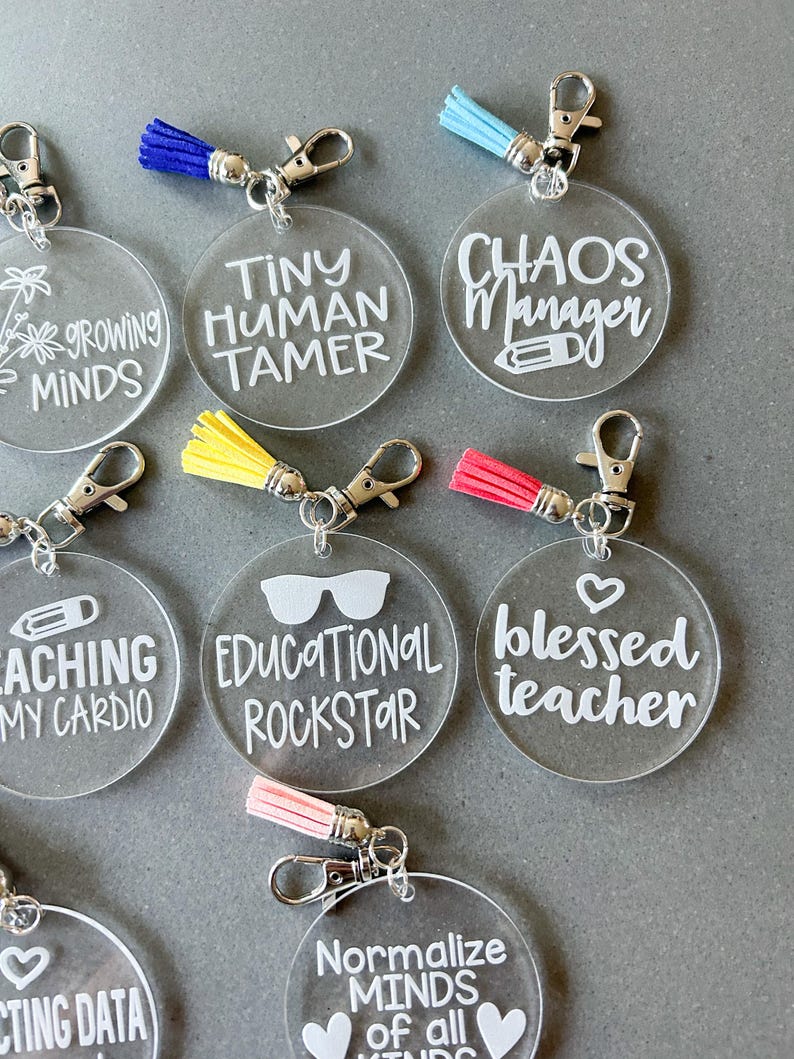 Teacher Keychains, Teacher Gift Keychain, Teacher Bag Tag, Teacher ...