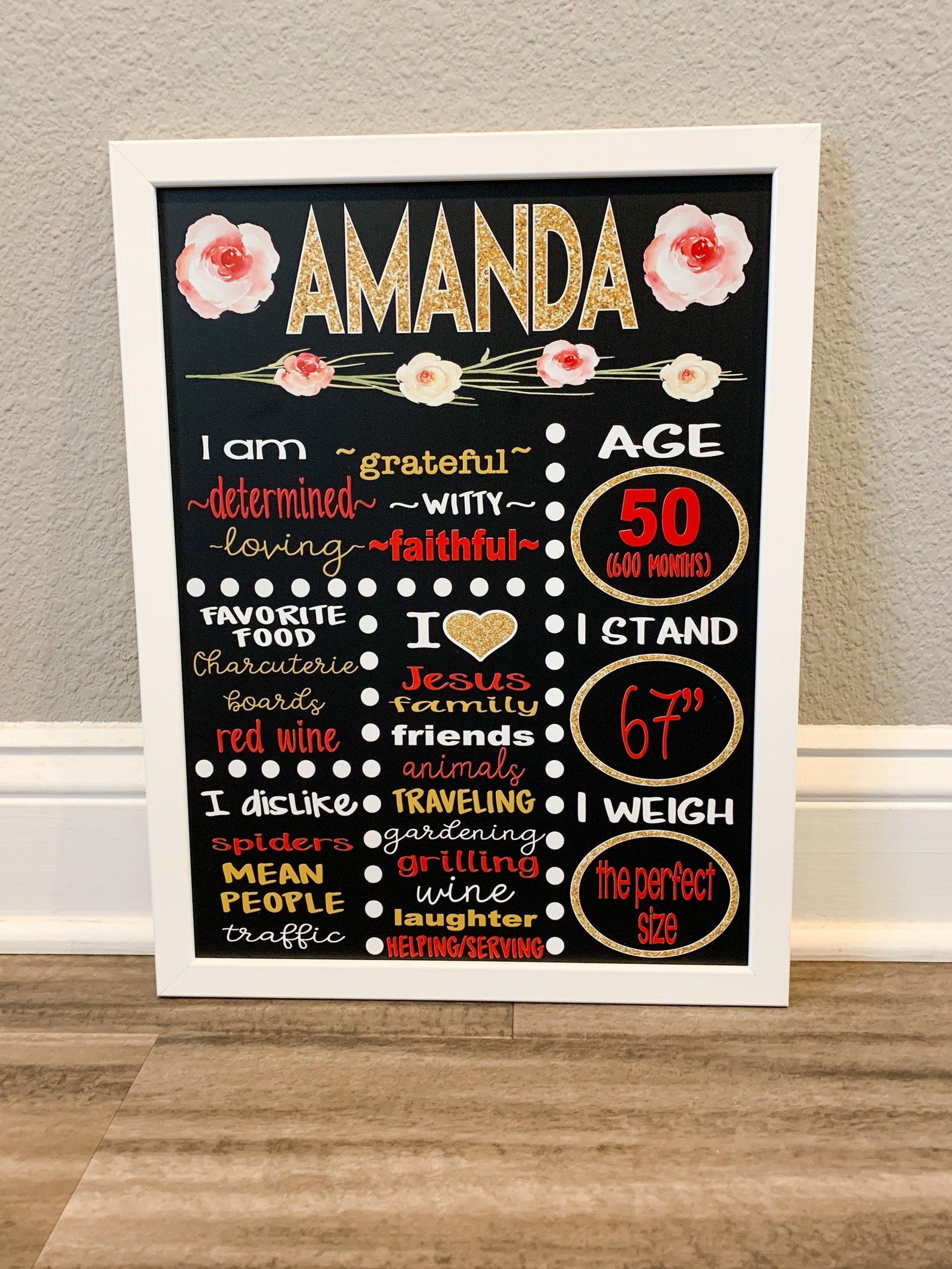 Adult Birthday Milestone Sign Chalkboard Gold Glitter and | Etsy