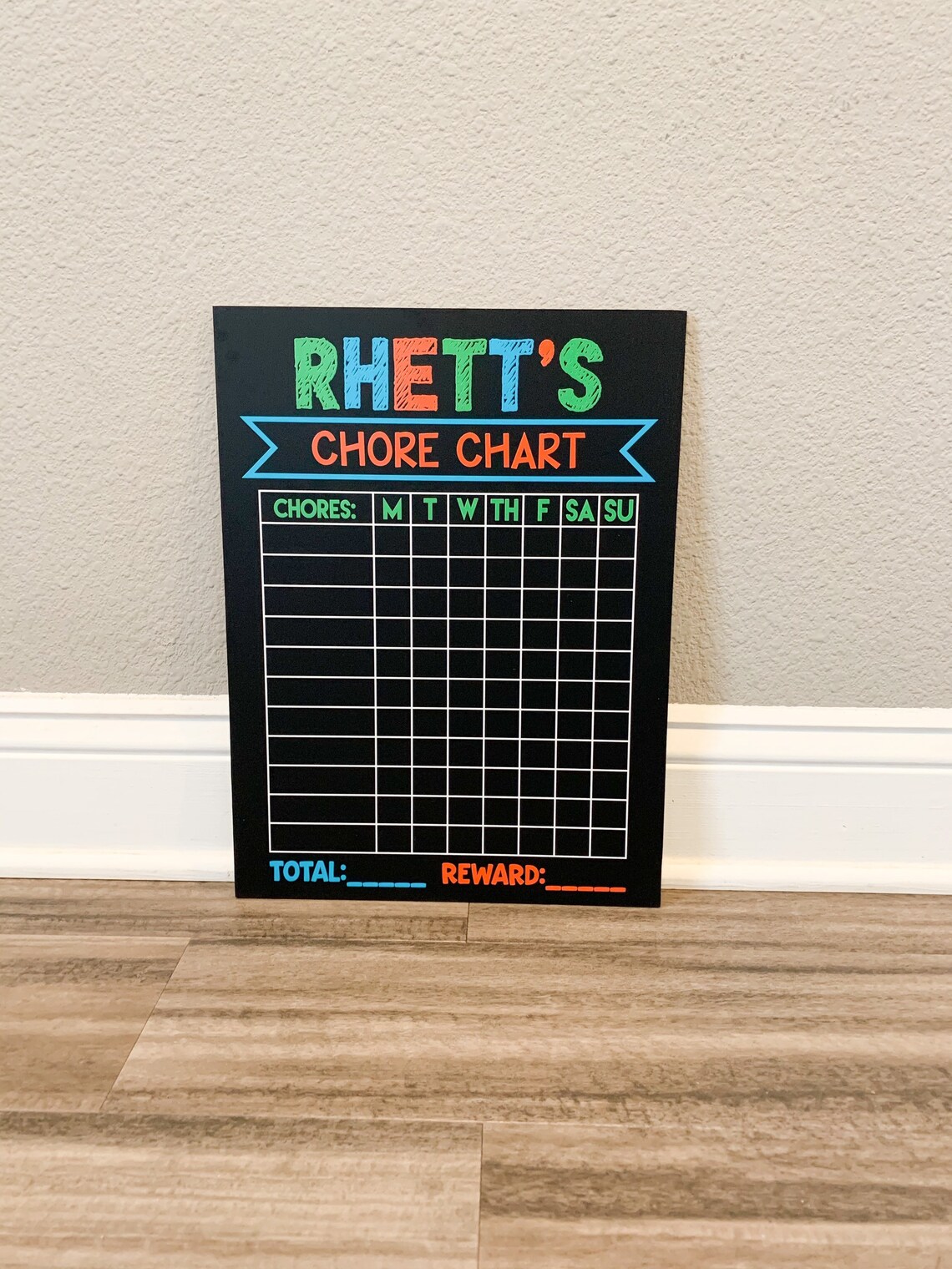Reusable Personalized CHORE CHART Custom Chore Chart for - Etsy