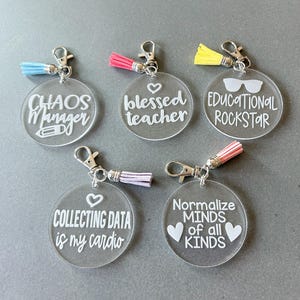 Teacher Keychains, Teacher Gift Keychain, Teacher Bag Tag, Teacher ...
