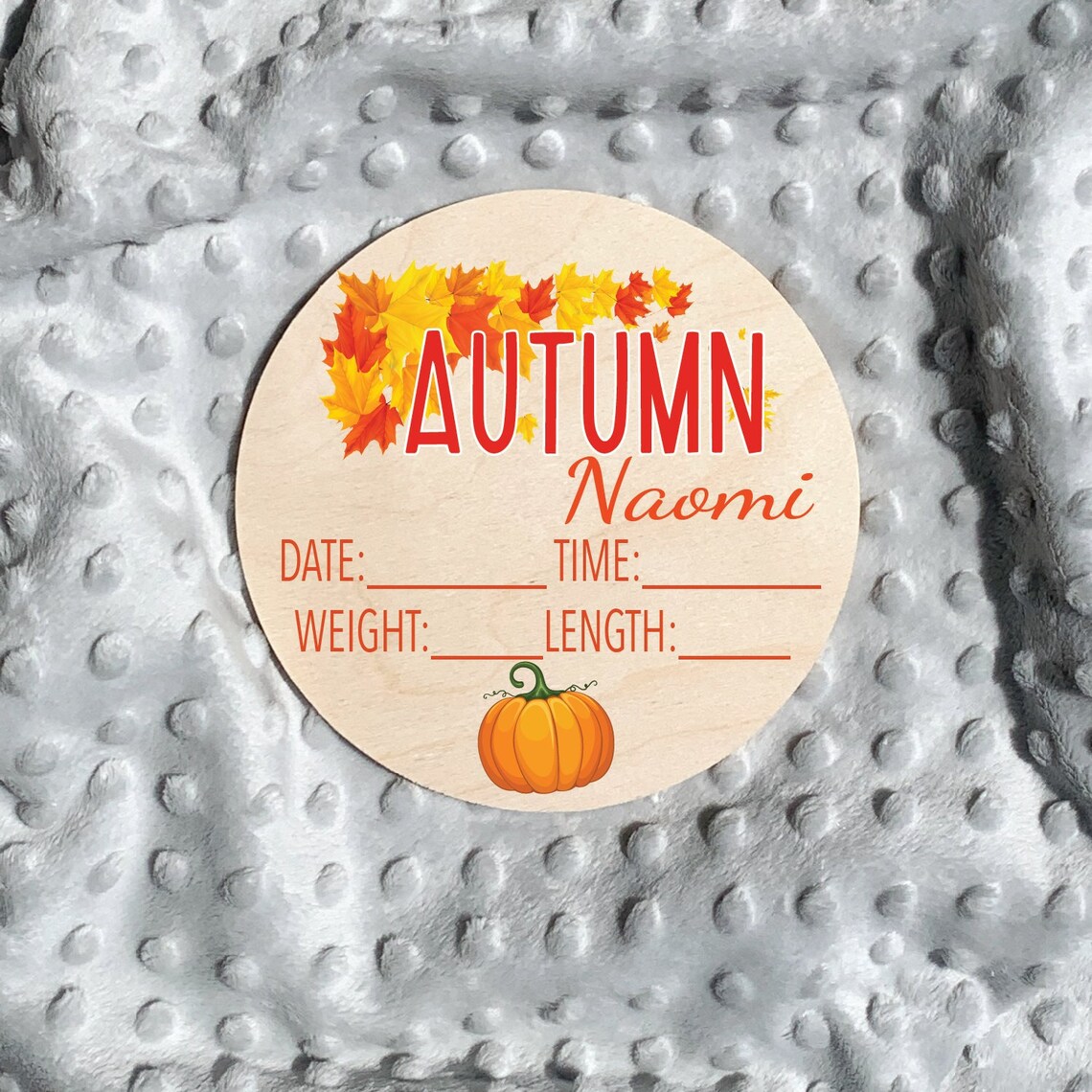 Birth Stats Sign, Personalized Baby Birth Stat, Wood Round Birth Stats ...