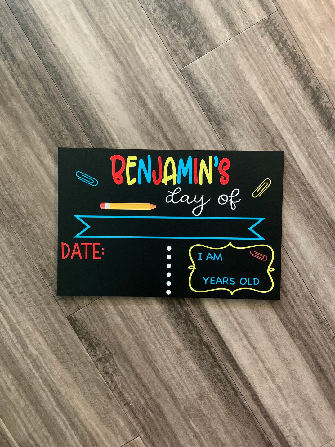 Personalized School Chalkboard Sign, Back to School Chalkboard Sign ...