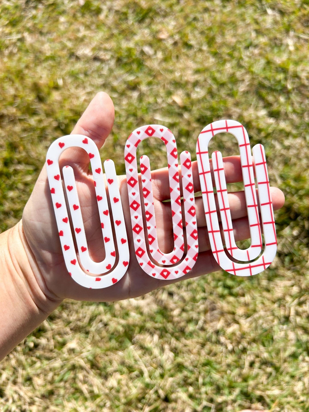 Valentines Day Bookmark Set, Paper Clip Bookmark Set, Gift for Book ...