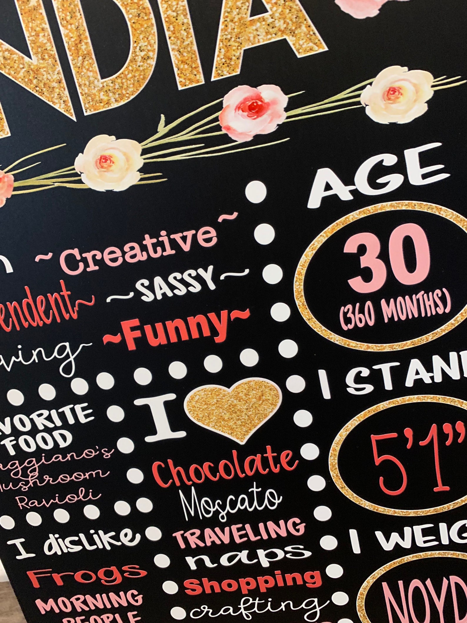 Adult Birthday Milestone Sign Chalkboard Gold Glitter and | Etsy