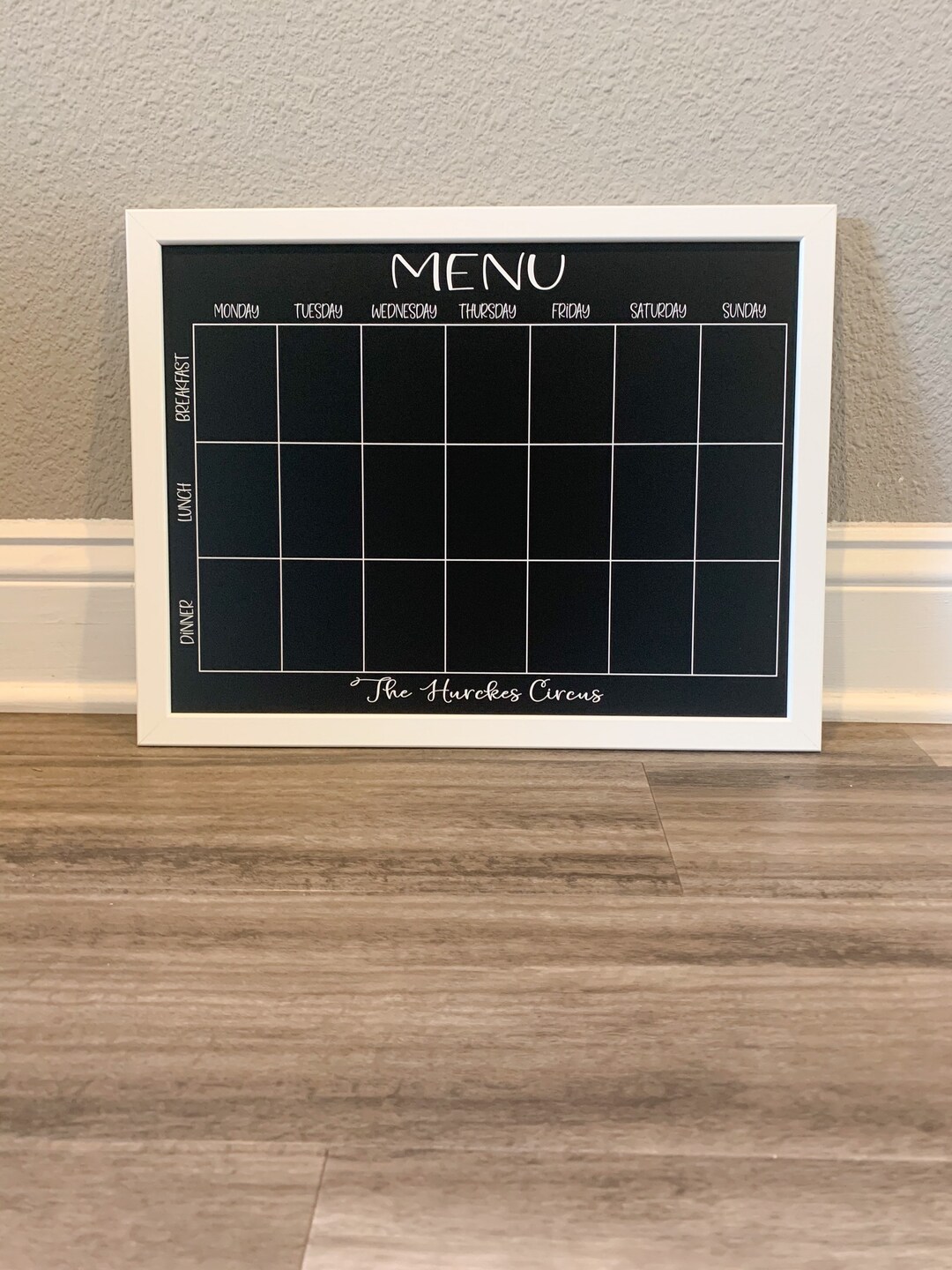 Personalized Chalkboard Menu, Chalkboard Menu Sign, Weekly Menu Board ...