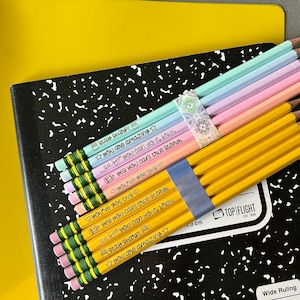 Motivational Pencils, Positivity Pencils, Engraved Pencils, Back to ...
