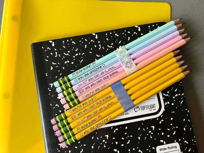 Motivational Pencils, Positivity Pencils, Engraved Pencils, Back to ...