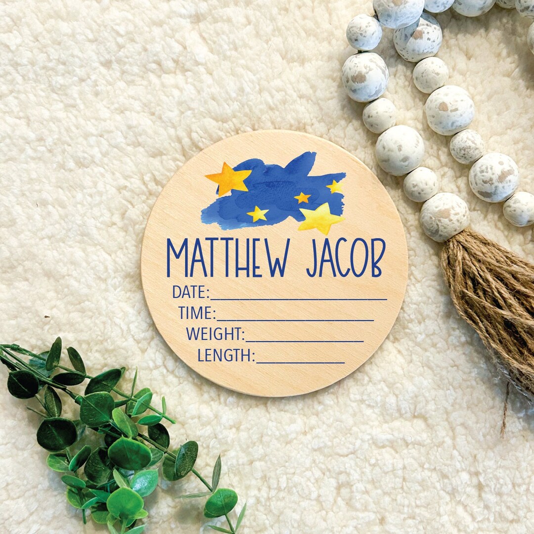 Birth Stats Sign, Personalized Baby Birth Stat, Hospital Birth Sign ...
