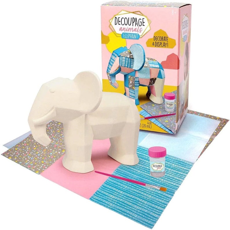 Decoupage Animals Elephant - Etsy