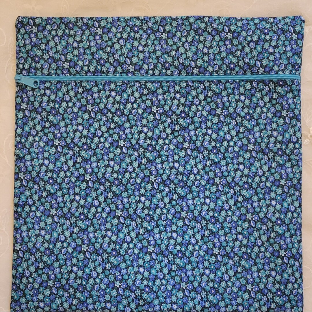 Tiny Blue Flowers Cross Stitch Project Bag Medium Size - Etsy