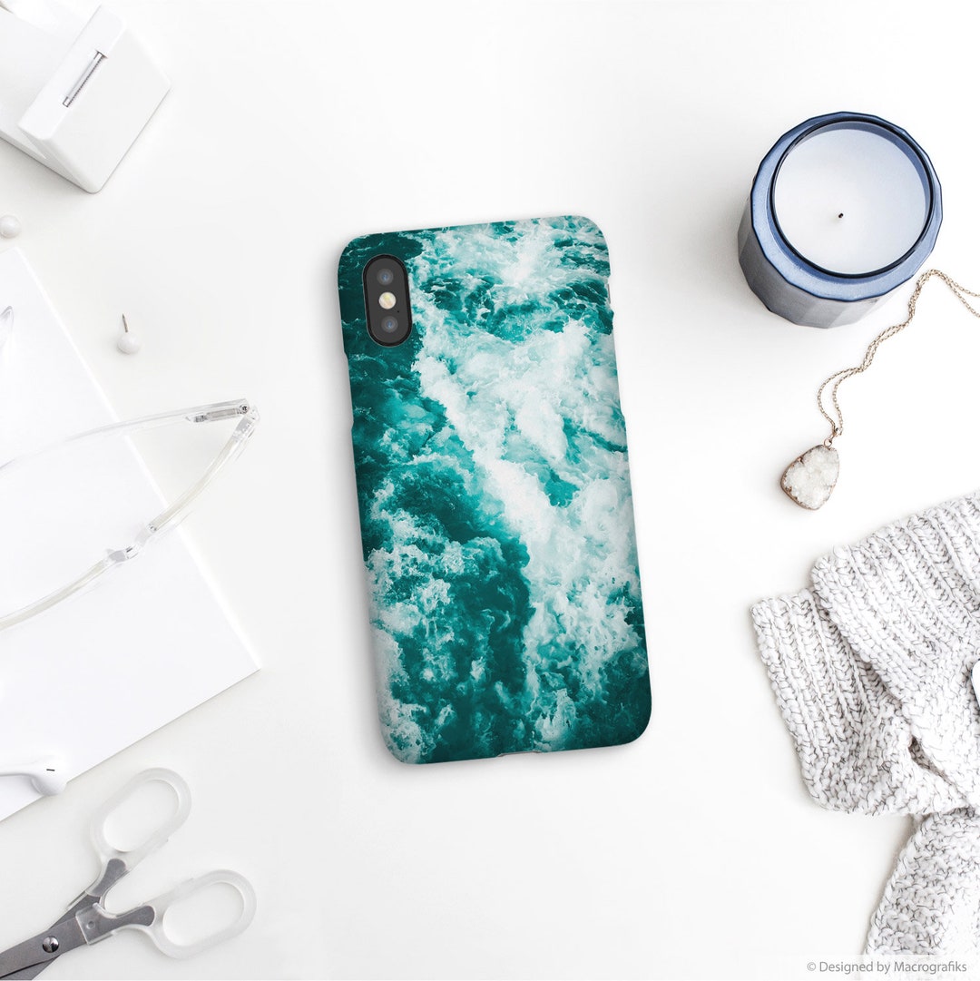 Phone Case Water Texture, Turquoise Color, iPhone 8 Plus, Samsung S9 ...