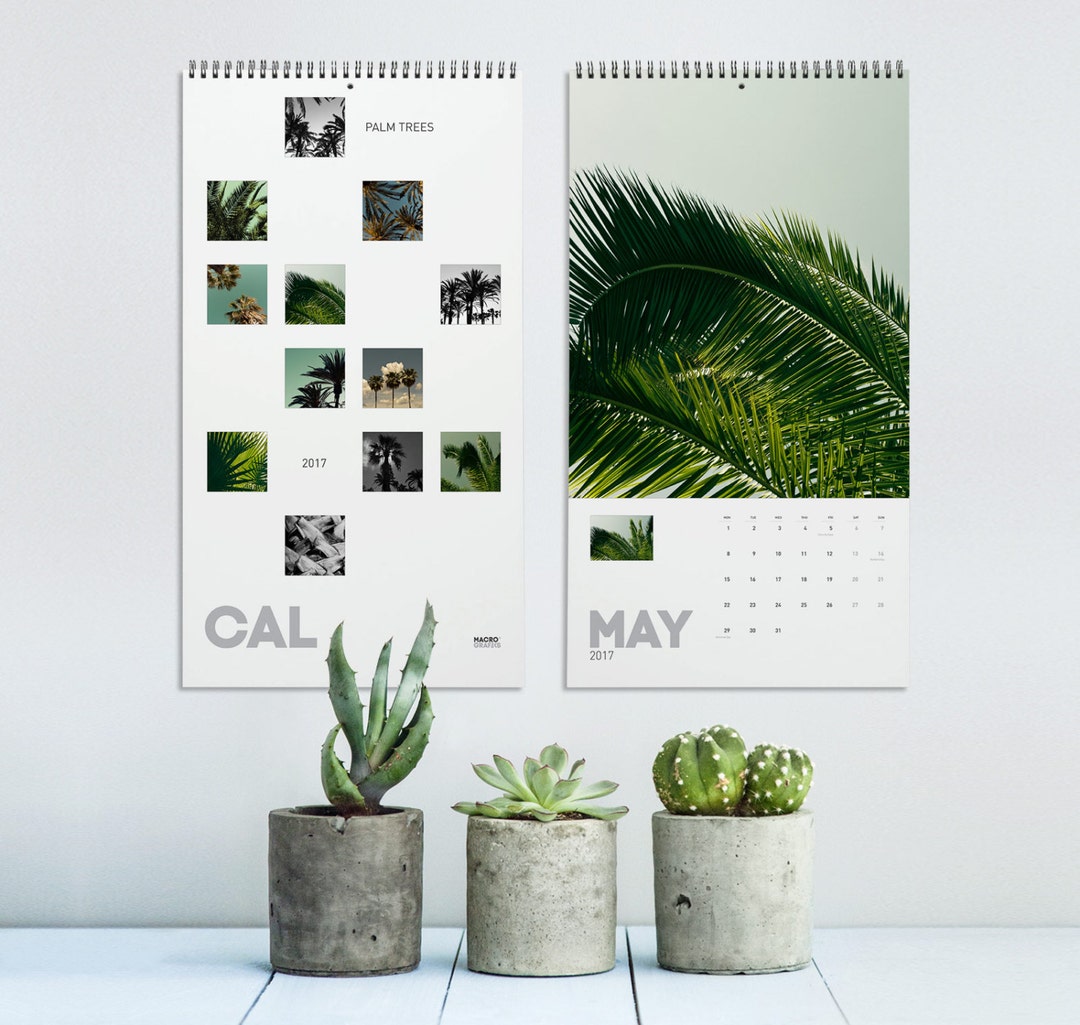 Palm Tree Calendar 2025, Tropical Calendar, Wall Calendars, Nature ...
