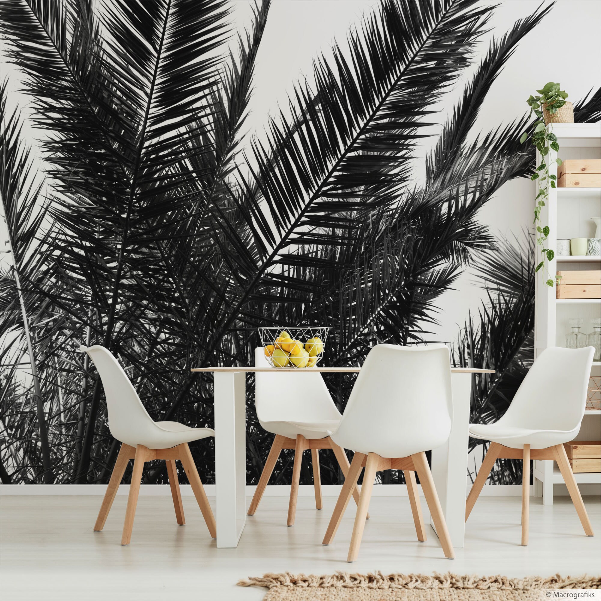 Palm Wallpaper Peel and Stick Wallpaper Mural Tropical Wall | Etsy