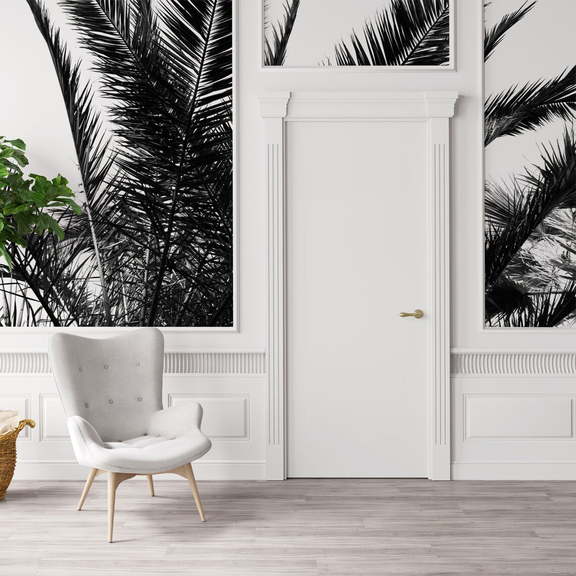 Palm Wallpaper Peel and Stick Wallpaper Mural Tropical Wall | Etsy