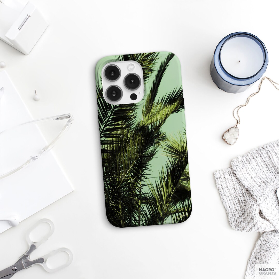 IPhone Case Tropical Trees, Palm Leaf Phone Cover, iPhone 8, iPhone XS ...