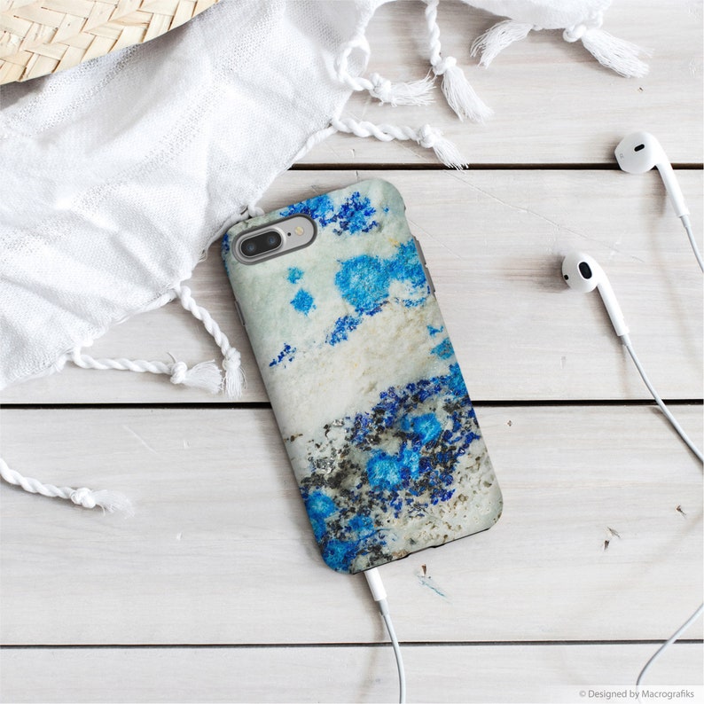Blue Stone Phone Case Azurite Texture Iphone Cases Galaxy - Etsy