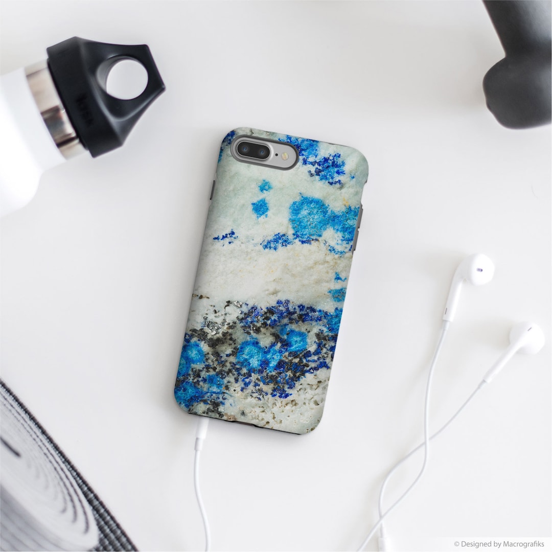 Blue Stone Phone Case, Azurite Texture, iPhone Cases, Galaxy Phones ...